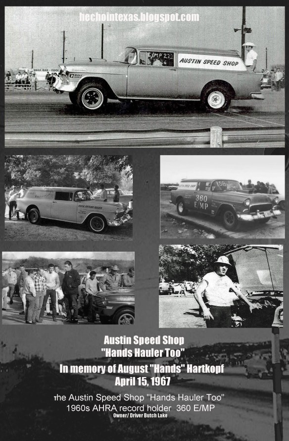 August “Hands” Hartkopf 56 Chevy E/Gas | HIGHLAND LAKES TIMING ASSOC.